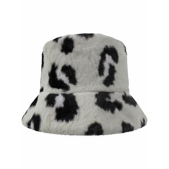 Luxury Divas | Accessories | Ivory Leopard Winter Bucket Hat | Poshmark